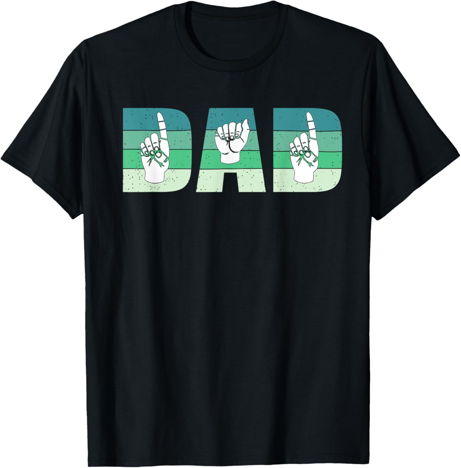 ASL Dad American Sign Language Deaf Awareness T-Shirt - Walmart.com