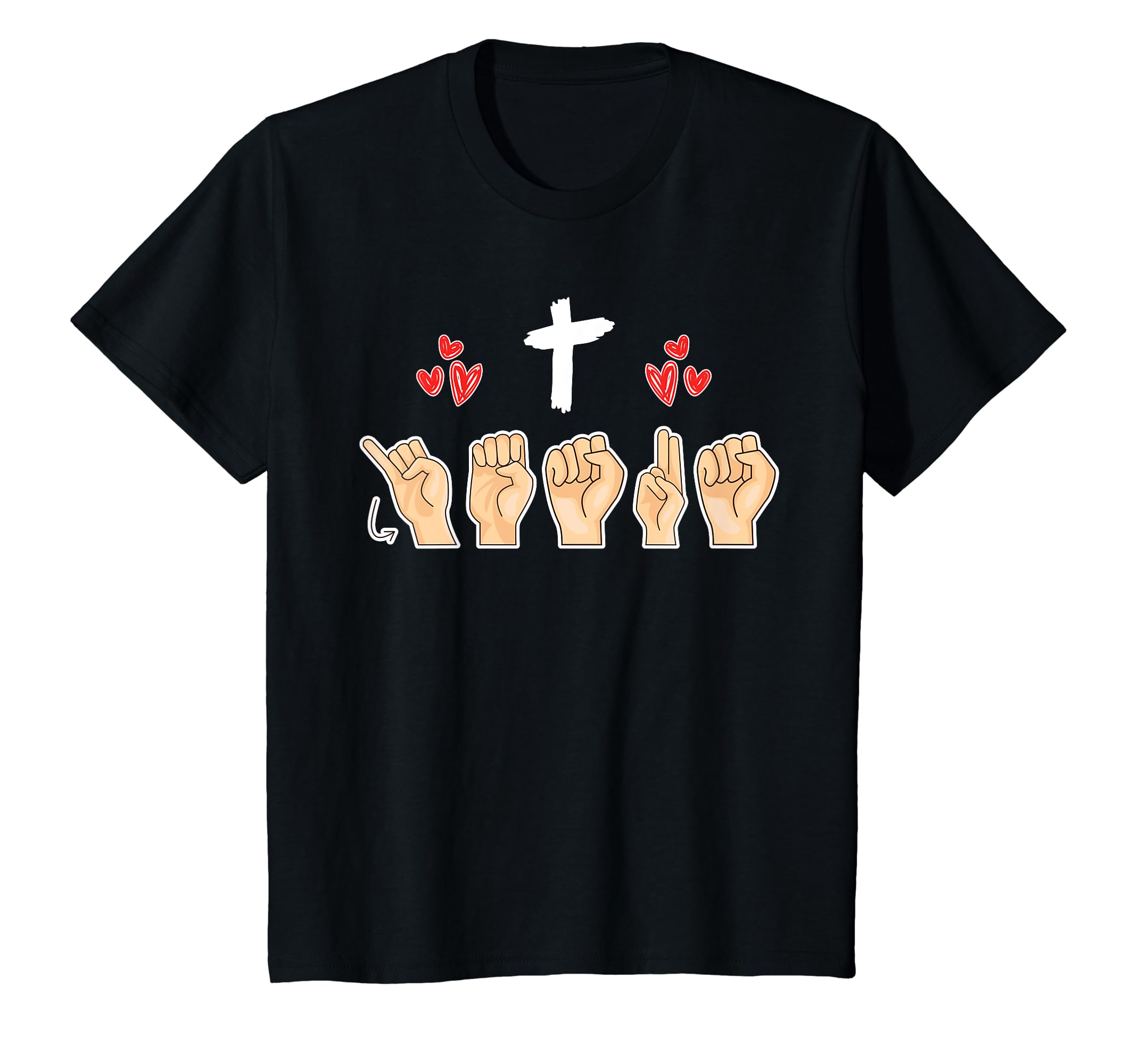 ASL Deaf Christian Faith American Sign Language T-Shirt - Walmart.com