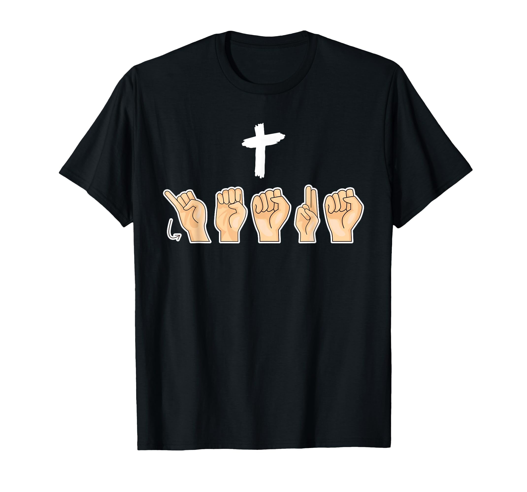 ASL Deaf Christian Faith American Sign Language T-Shirt - Walmart.com