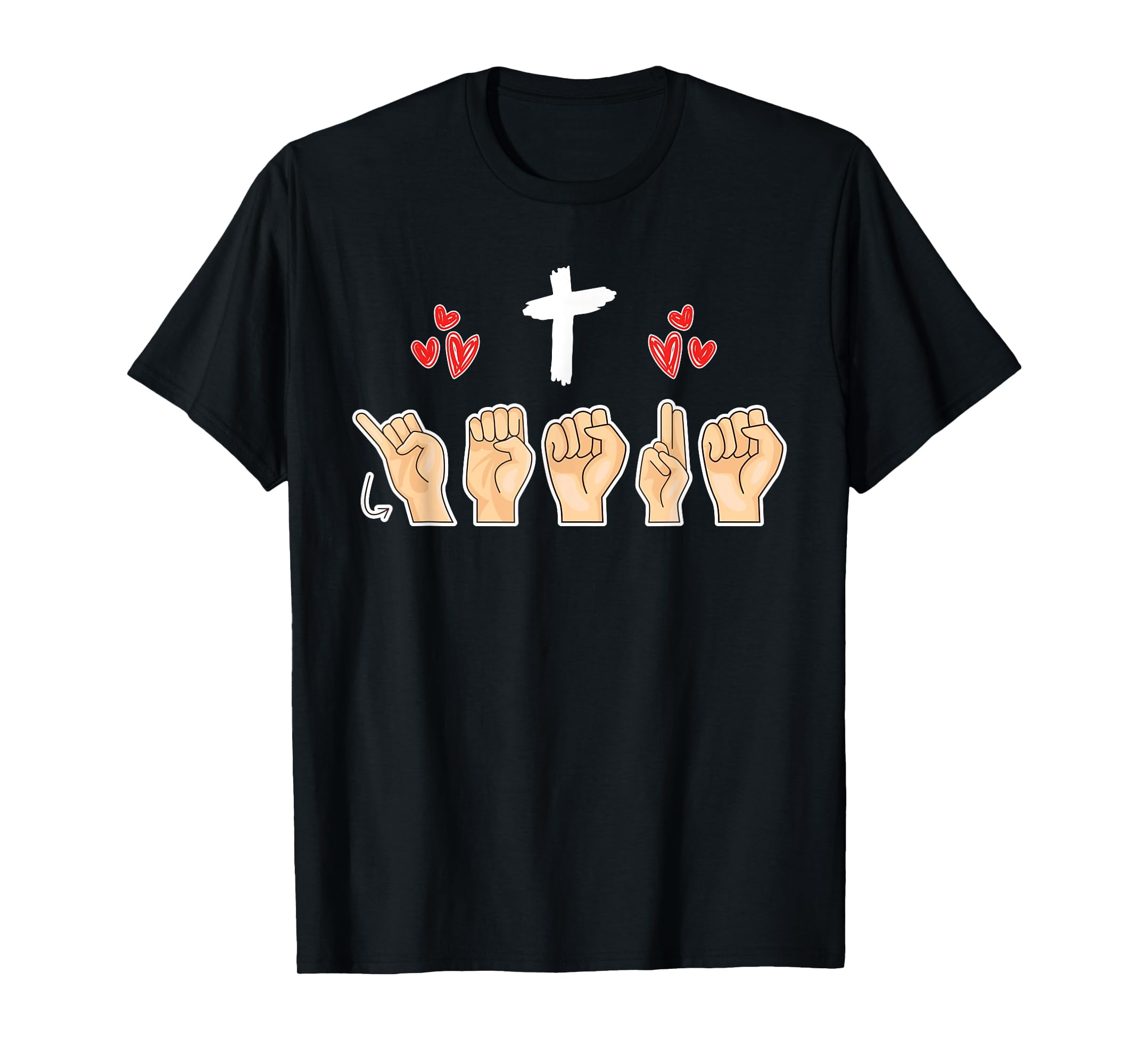 ASL Deaf Christian Faith American Sign Language T-Shirt - Walmart.com