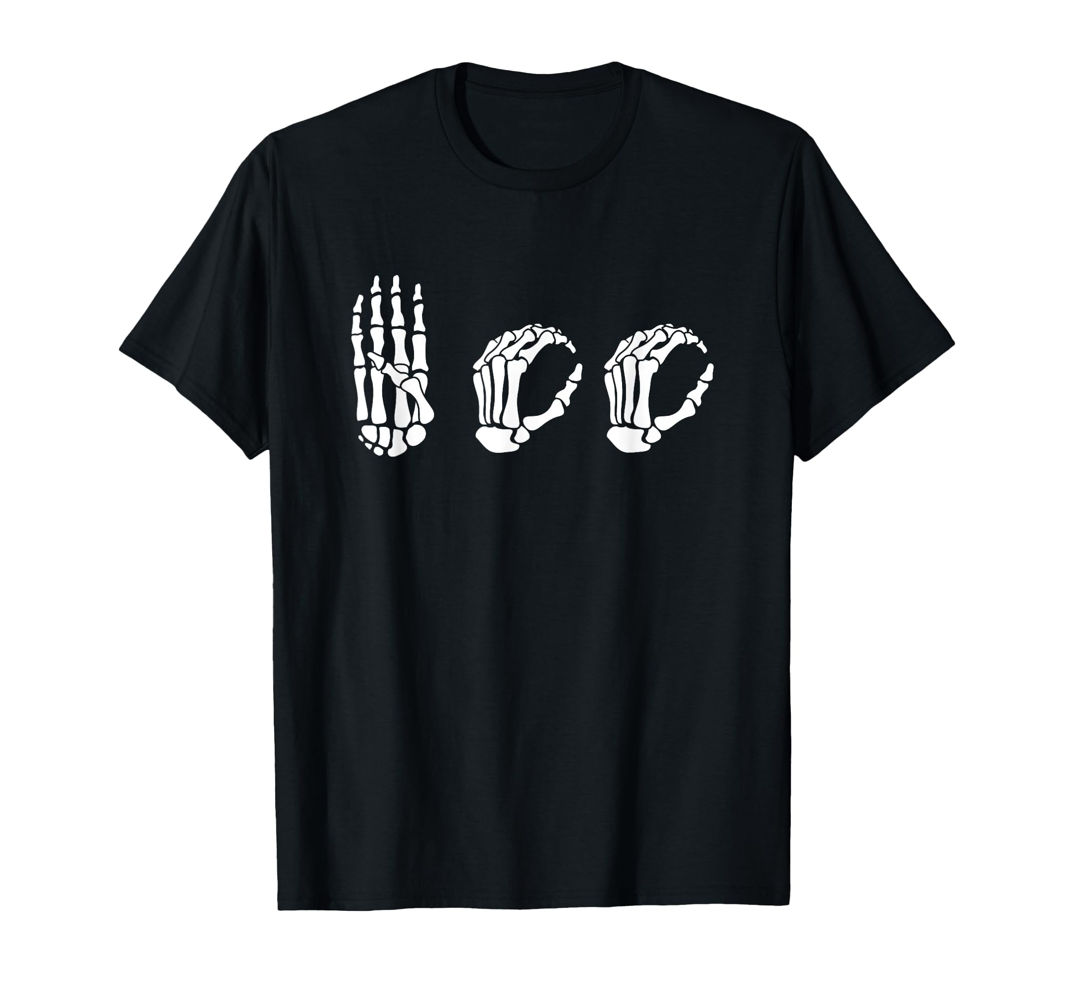 ASL Halloween Skeleton Hand American Sign Language Boo T-Shirt - Walmart.com