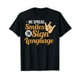 ASL Hand American Sign Language Deaf People Deaf Awareness T-Shirt ...