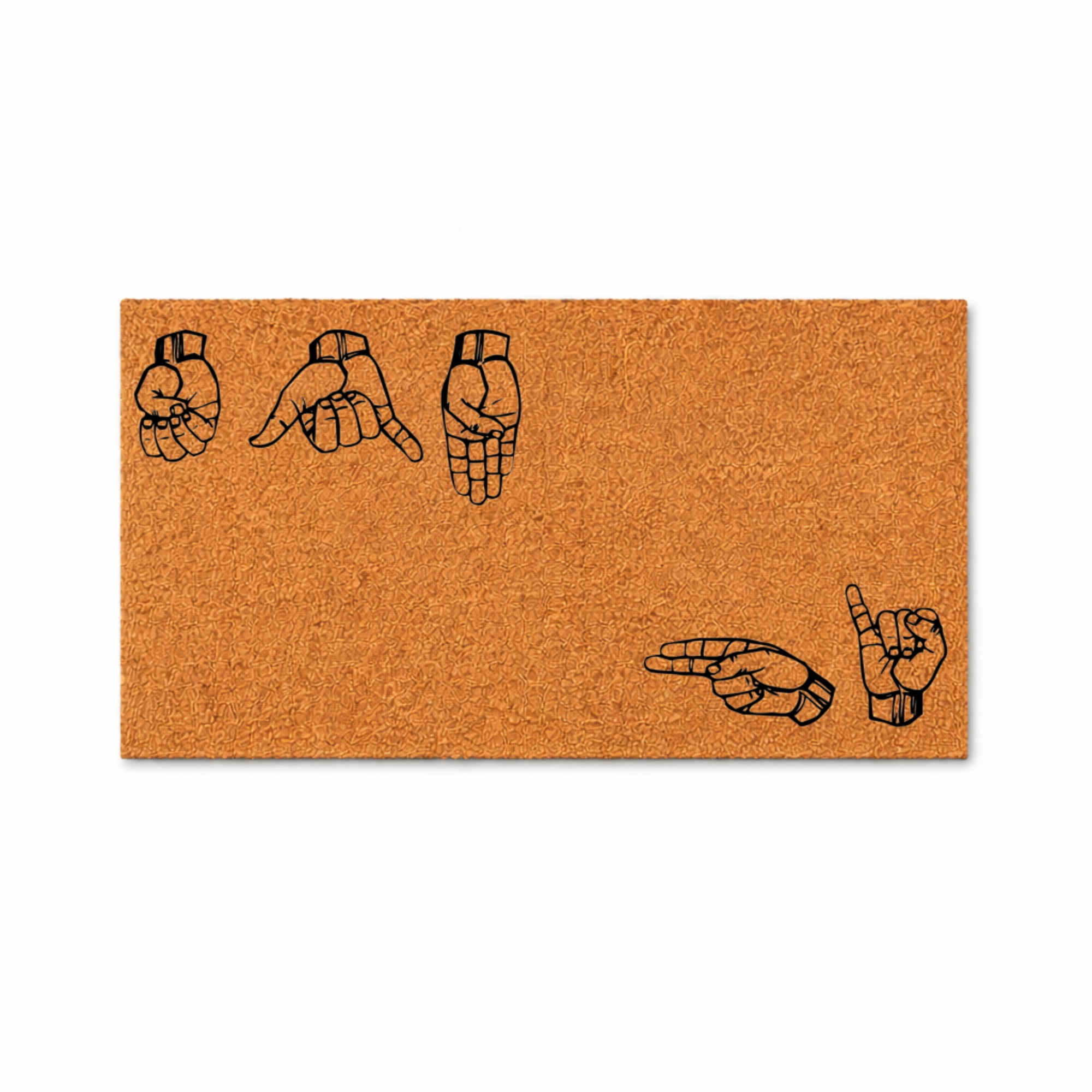 Hand Gesture Graphic Doormat, Novelty Welcome Entry Mat For Front Door ...