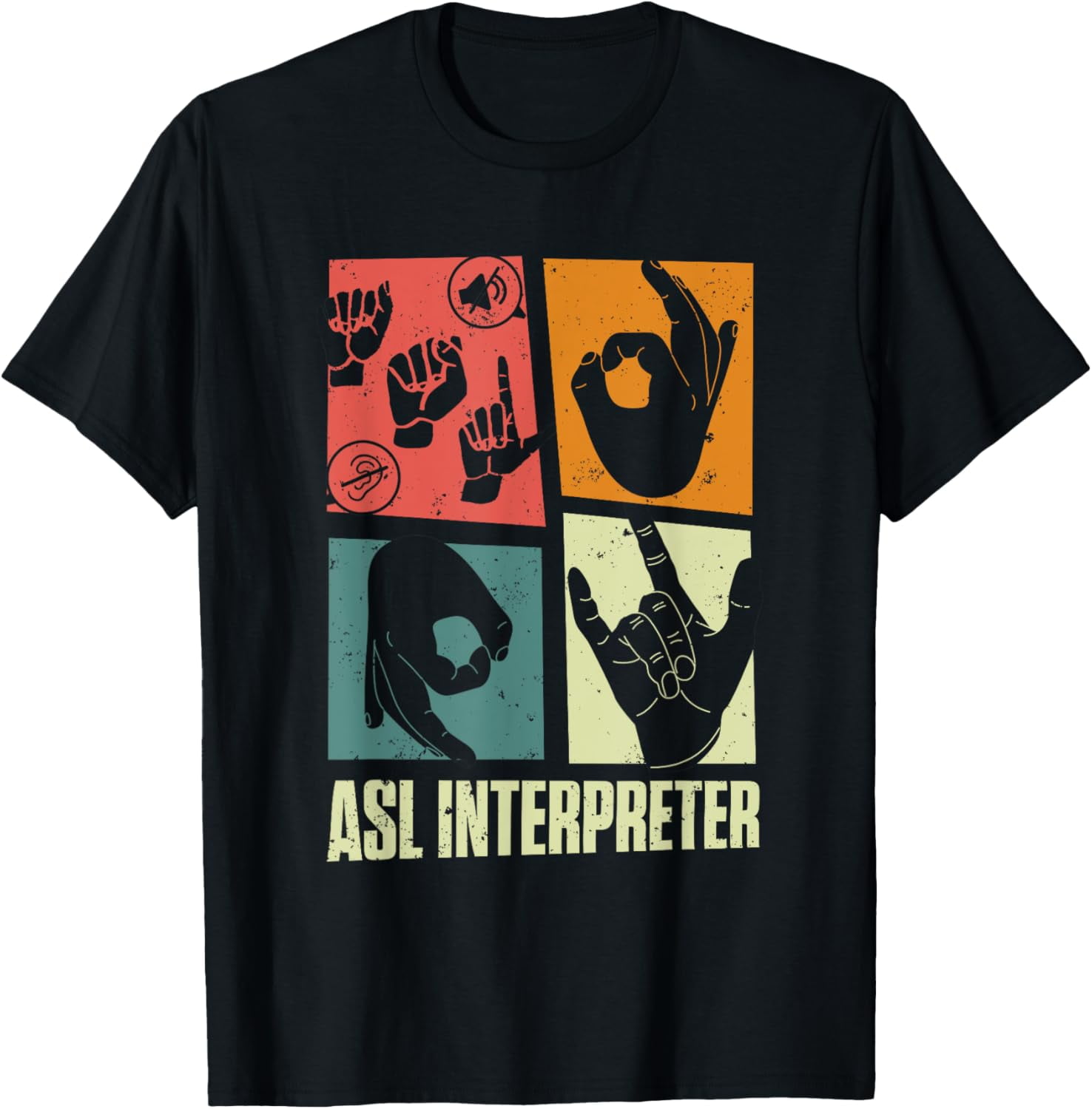 ASL Interpreter Sign Language Teacher Silhouette T-Shirt - Walmart.com