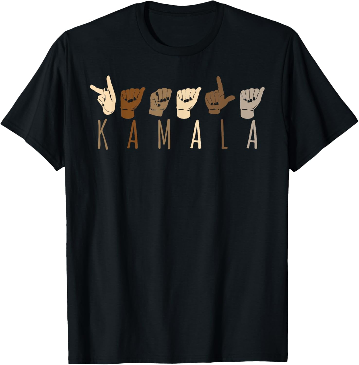 ASL Kamala Sign Language Hand Harris 2024 President Election T-Shirt ...