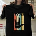 ASL Love Sign Language American Deaf Culture Graphic Design H27664 T ...