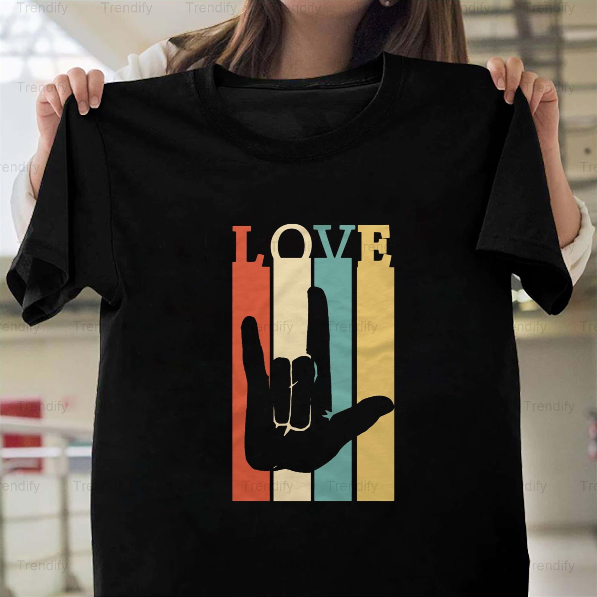ASL Love Sign Language American Deaf Culture Graphic Design H27664 ...