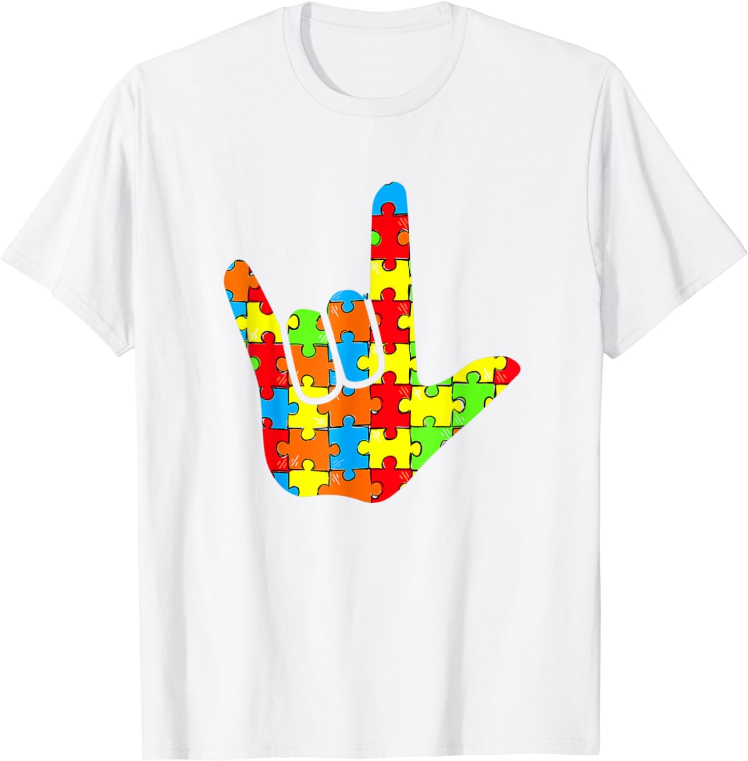 ASL Love Sign Language Autism Awareness Support T-Shirt - Walmart.com