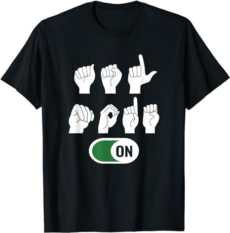 ASL Mode On American Sign Language T-Shirt - Walmart.com