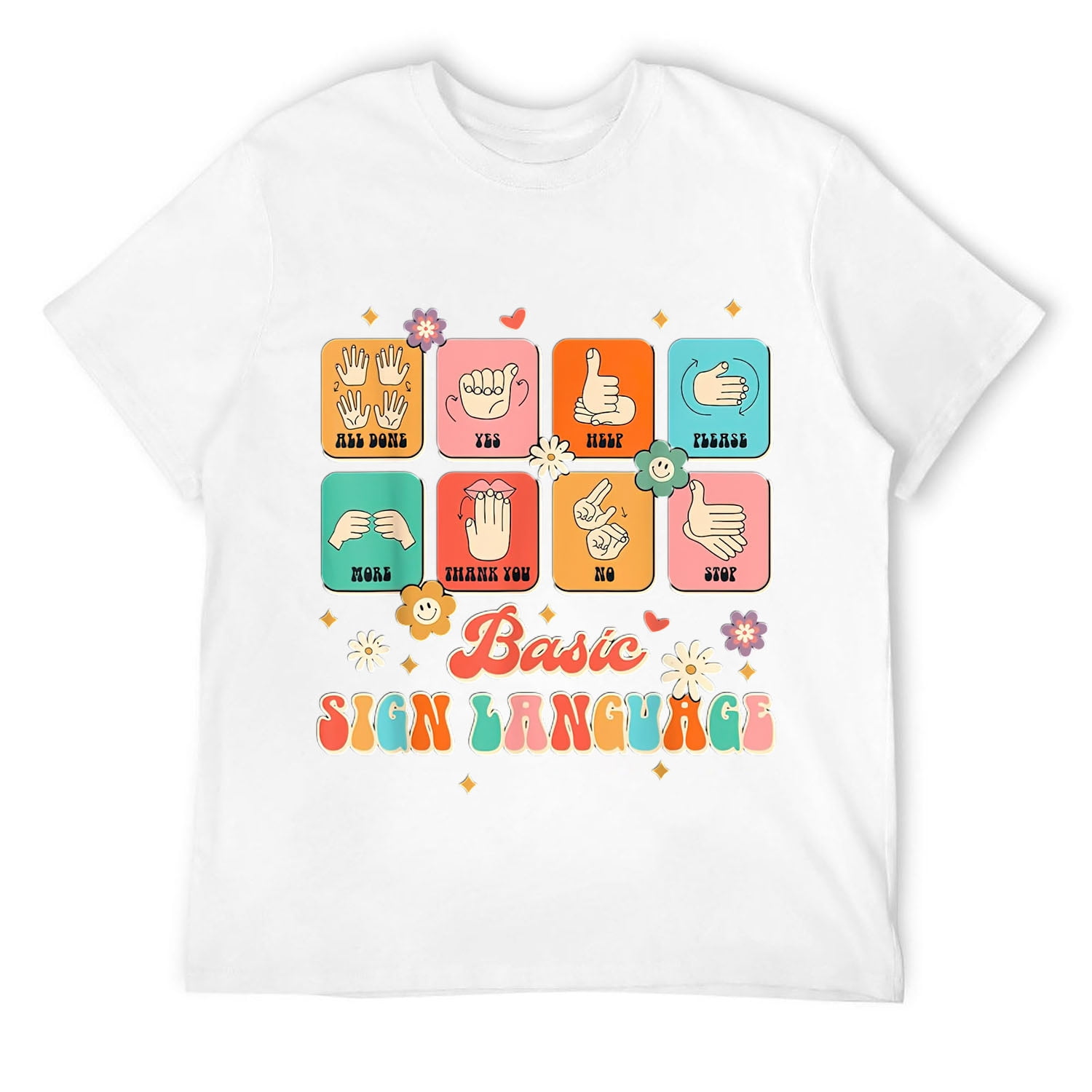 ASL SLP Basic Sign Language Speech Language Pathologist T-Shirt ...