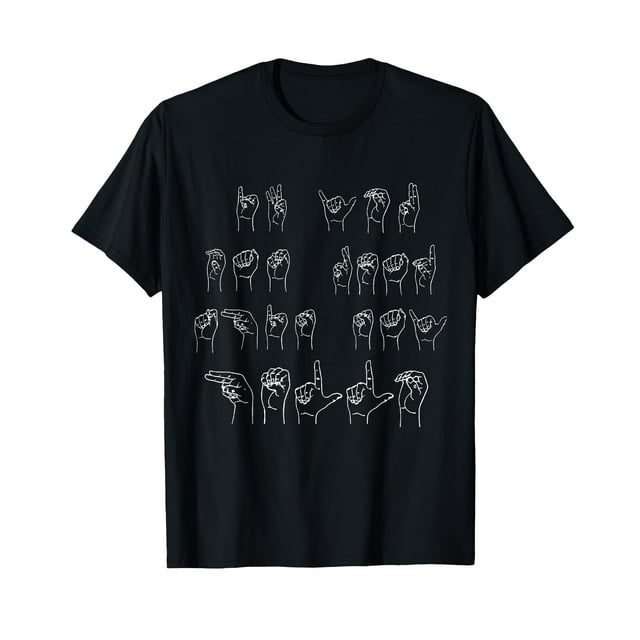 ASL Sign Language Deaf T-Shirt - Walmart.com