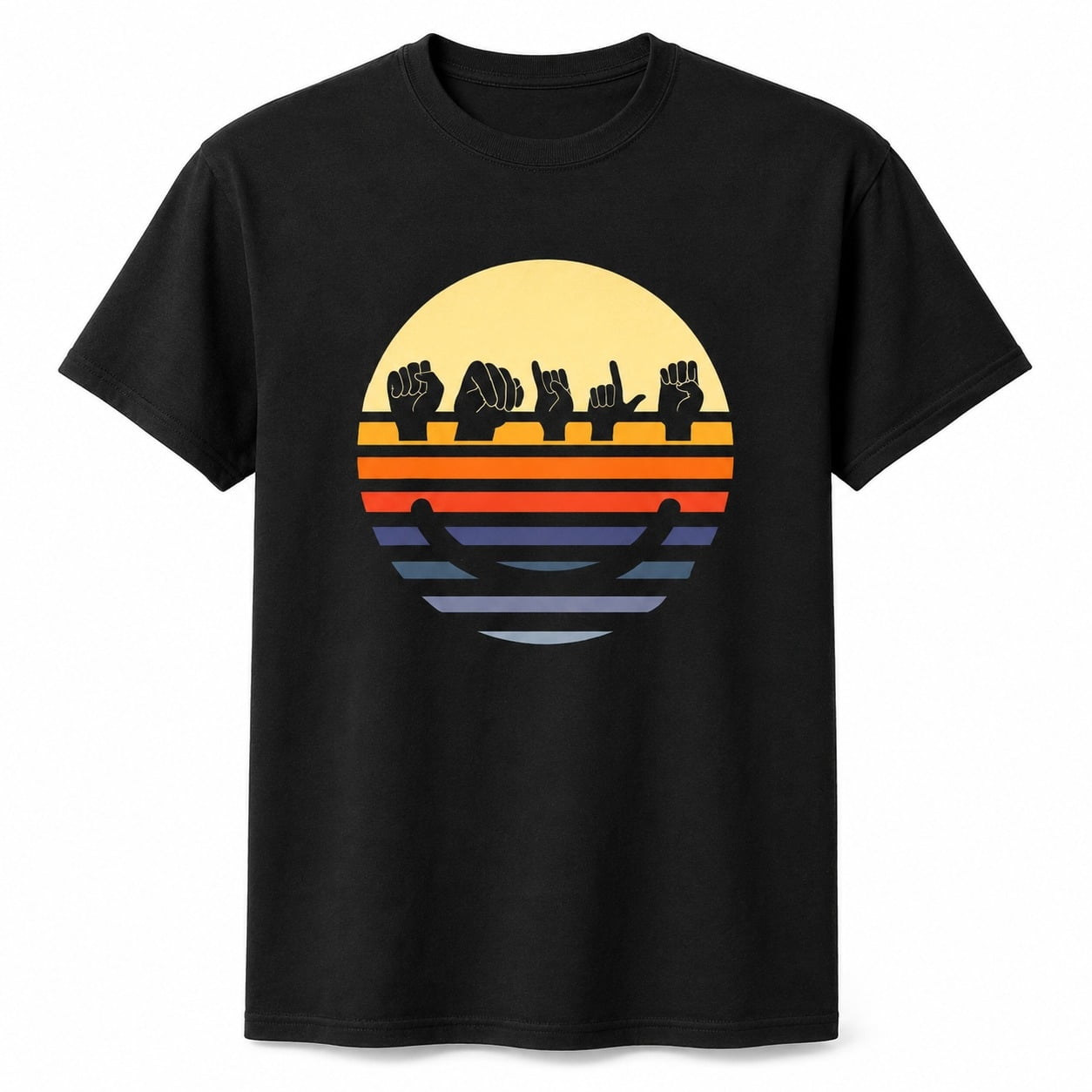 ASL Smile Graphic T-Shirt, Unisex Classic Fit Sign Language Tee ...