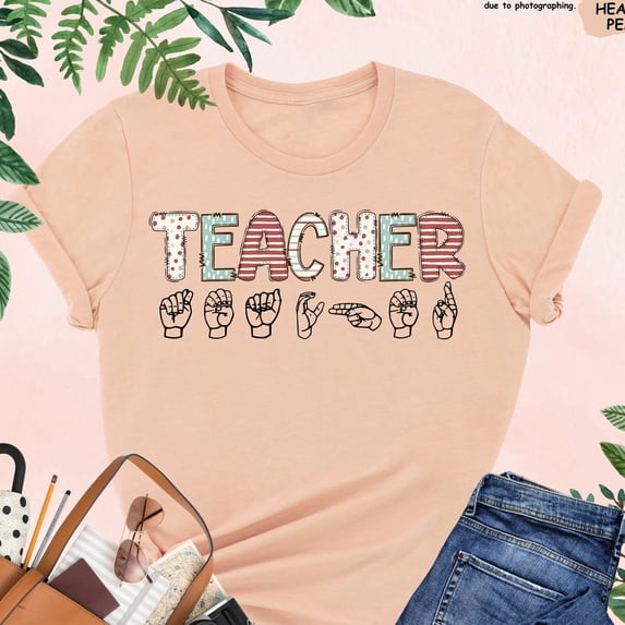 ASL Teacher Shirt American Sign Language Teacher Tee Preppy Teacher Tee ...