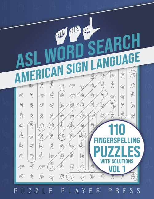 ASL Word Search American Sign Language -110 Fingerspelling Puzzles with ...