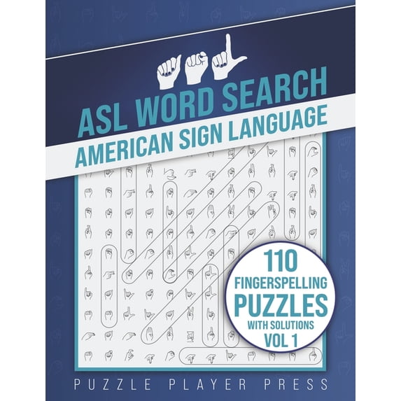 ASL Word Search American Sign Language -110 Fingerspelling Puzzles with ...