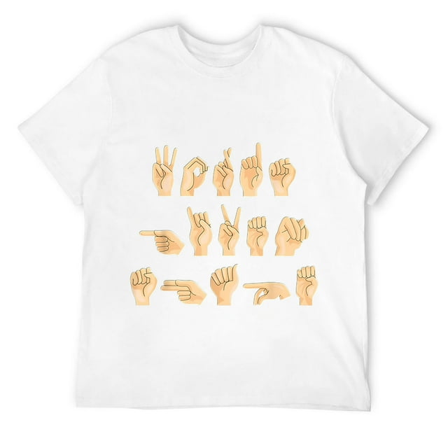 ASL Words given shape American Sign Language T-Shirt - Walmart.com