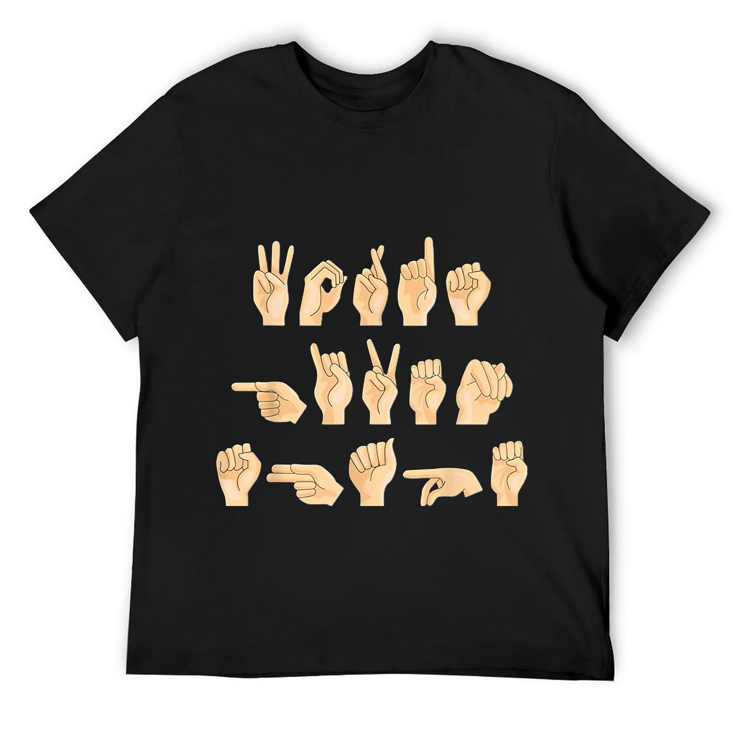 ASL Words given shape American Sign Language T-Shirt - Walmart.com
