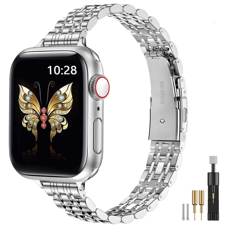 ASLL Slim Metal Band Compatible with Apple Watch Band 49mm 46mm 45mm ...