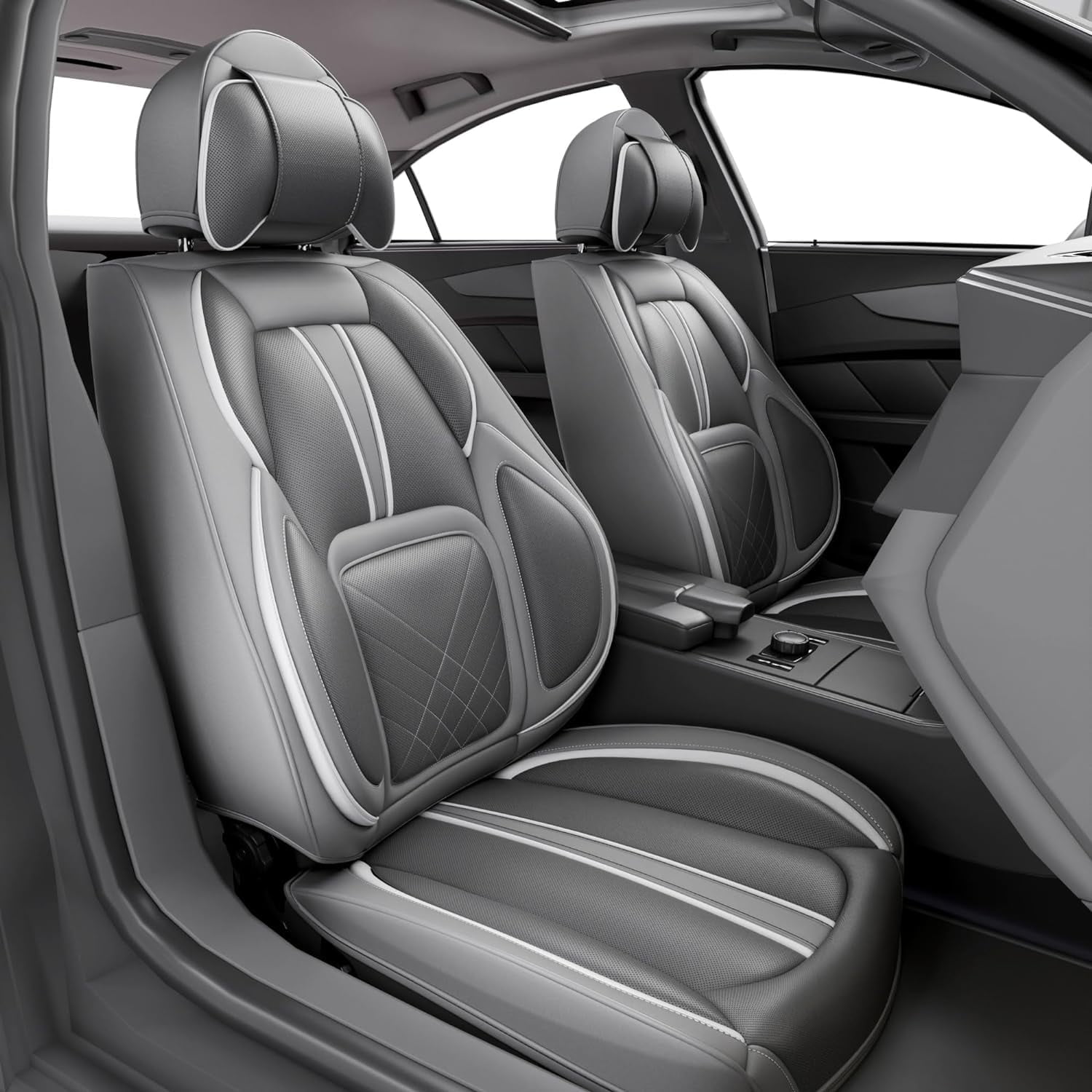 ASLONG 5PCS 2025 Front and Back Car Seat Covers Auto Interior ...