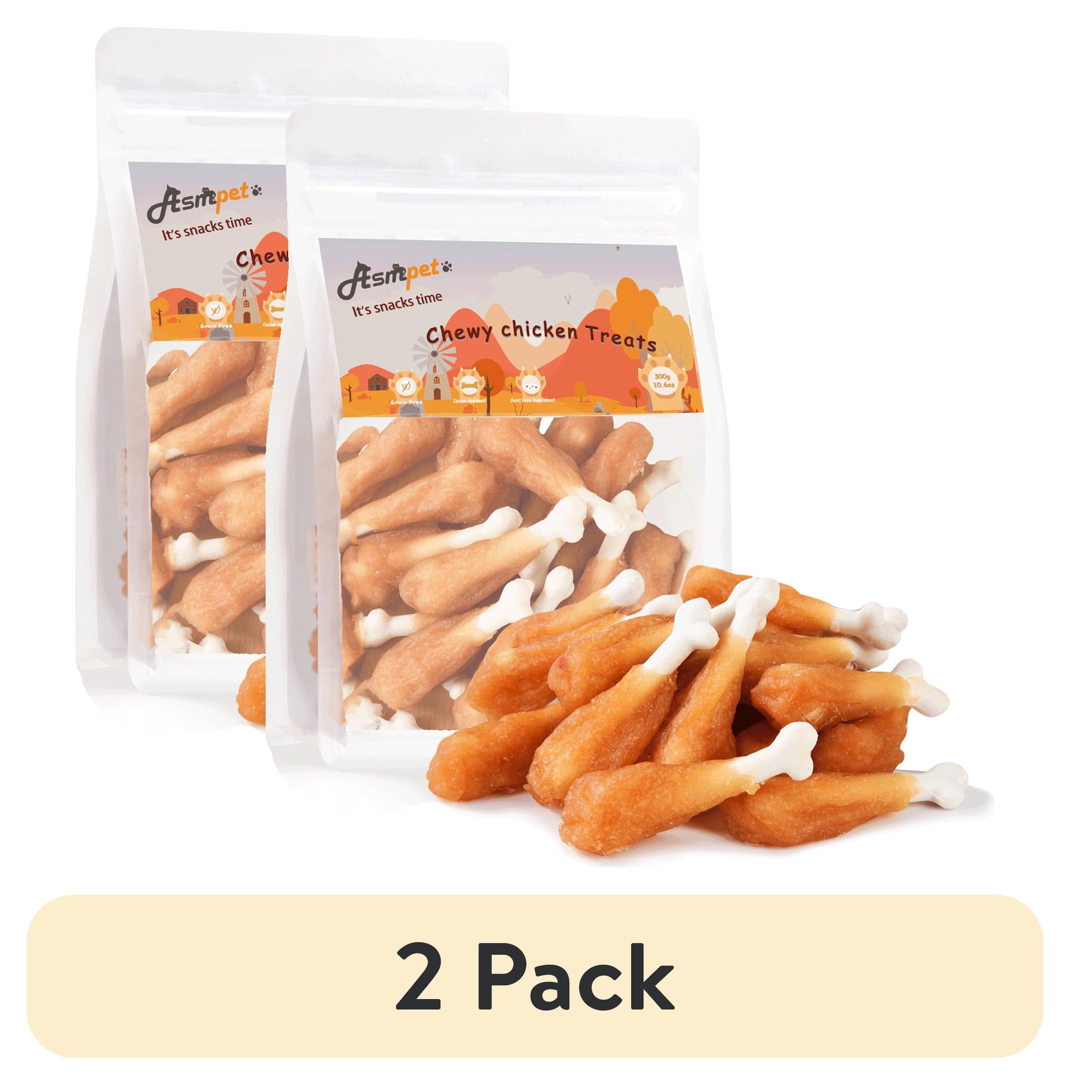 (2 pack) ASMPET Chicken Wrap Sticks, Healthy Dog Treats, Calcium Bone ...