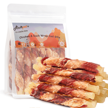 Pawmate Chewable Chicken Wrapped Cod Sticks for Small Dogs and Puppies ...