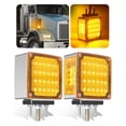 ASNOO 2PCS Amber Square STF9 Double Face 60 LED Turn Signal Lights with ...
