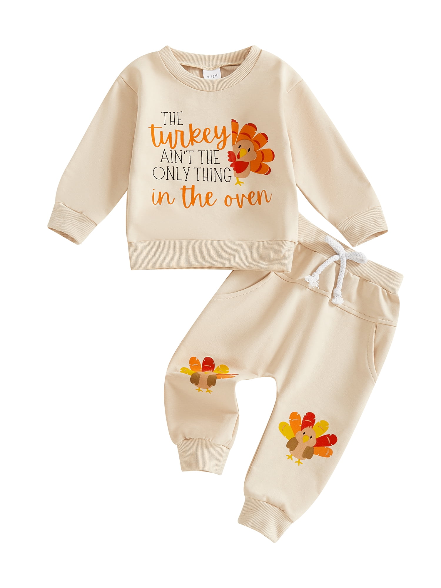 ASNOUIFU Baby Toddler Boy Pants Clothes Set, Long Sleeve Crew Neck ...
