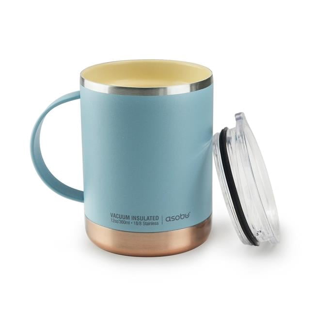 ASOBU 12 oz Vacuum Insulated Ultimate Coffee Mug, Baby Blue - Walmart.com