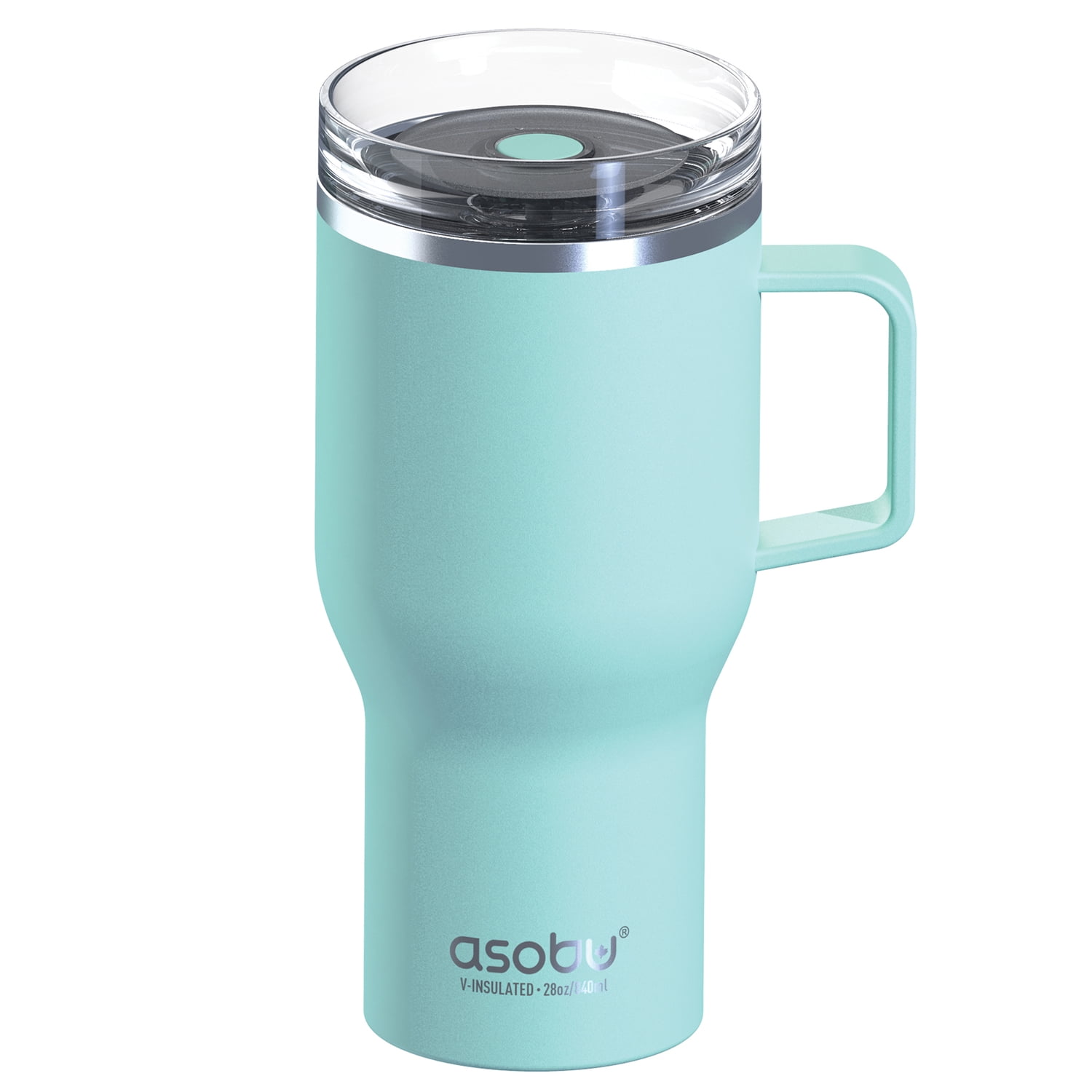 ASOBU 28-Oz. Double-Wall-Insulated Stainless Steel 360° Mug, Teal ...