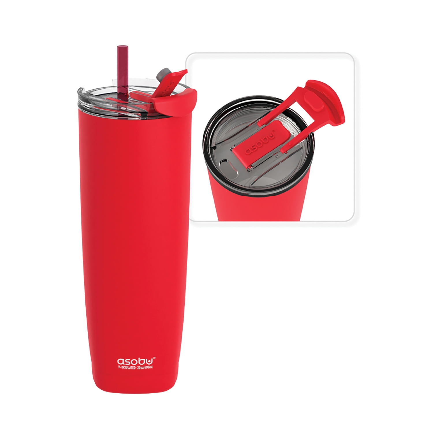 ASOBU Aqualina 20-Oz. Double-Wall-Insulated Stainless Steel Tumbler ...