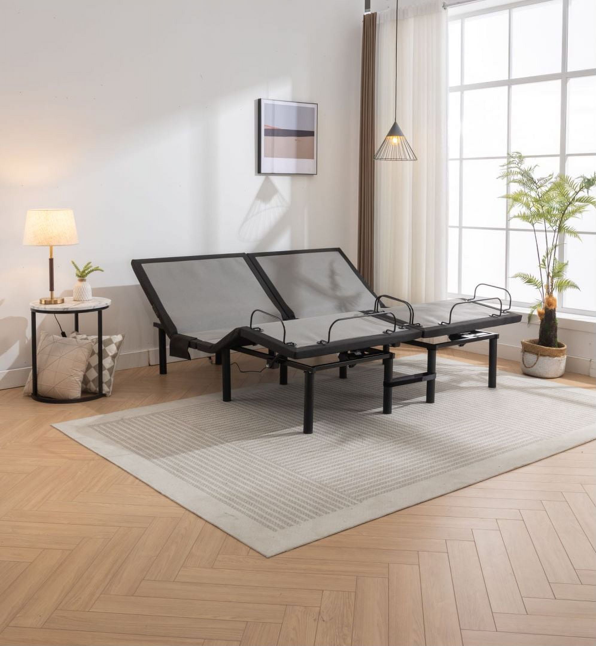 ASONLY Split King Adjustable Bed Frame with Massage, Wireless Remote ...