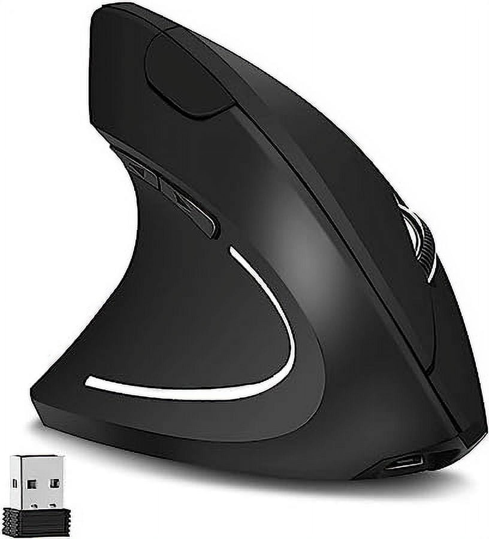 ASOYIOL Left Handed Mouse, Rechargeable Left Vertical Mouse Wireless -2 ...