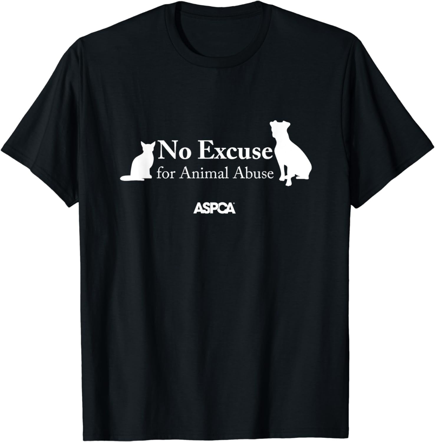ASPCA No Excuse for Animal Abuse Silhouette T-Shirt - Walmart.com