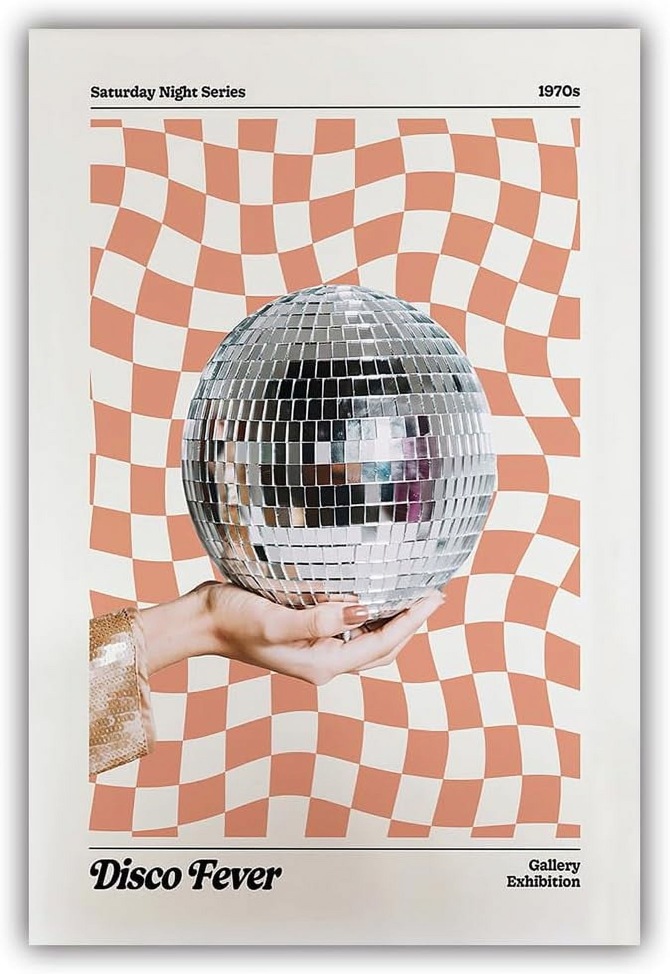 ASPORIC 1970s Retro Disco Ball Fever Poster Y2K Funny Trendy Wall Art ...