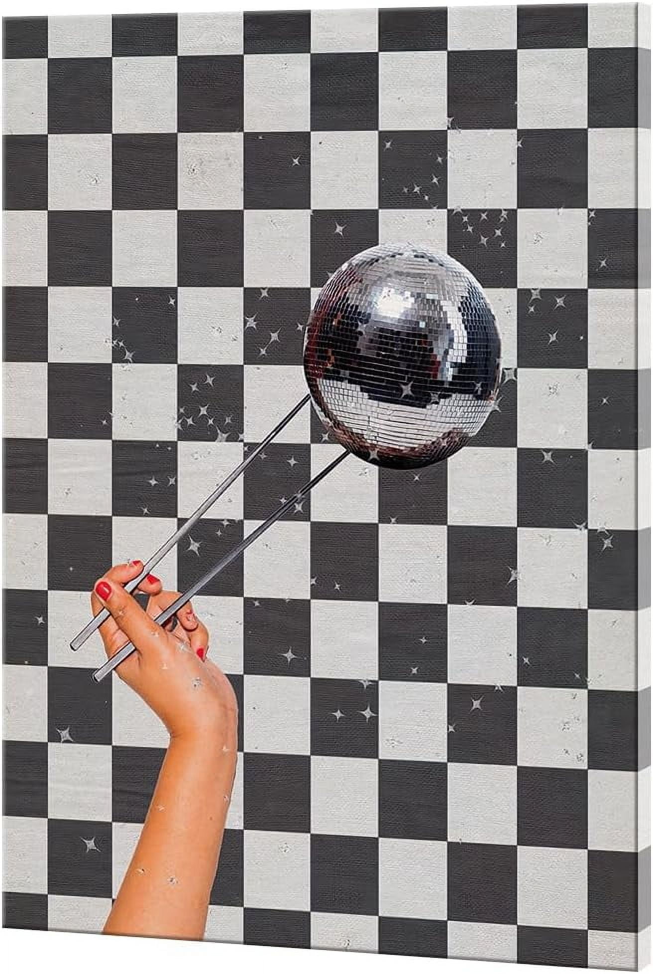 ASPORIC 1970s Retro Disco Ball Fever Poster Y2K Funny Trendy Wall Art ...