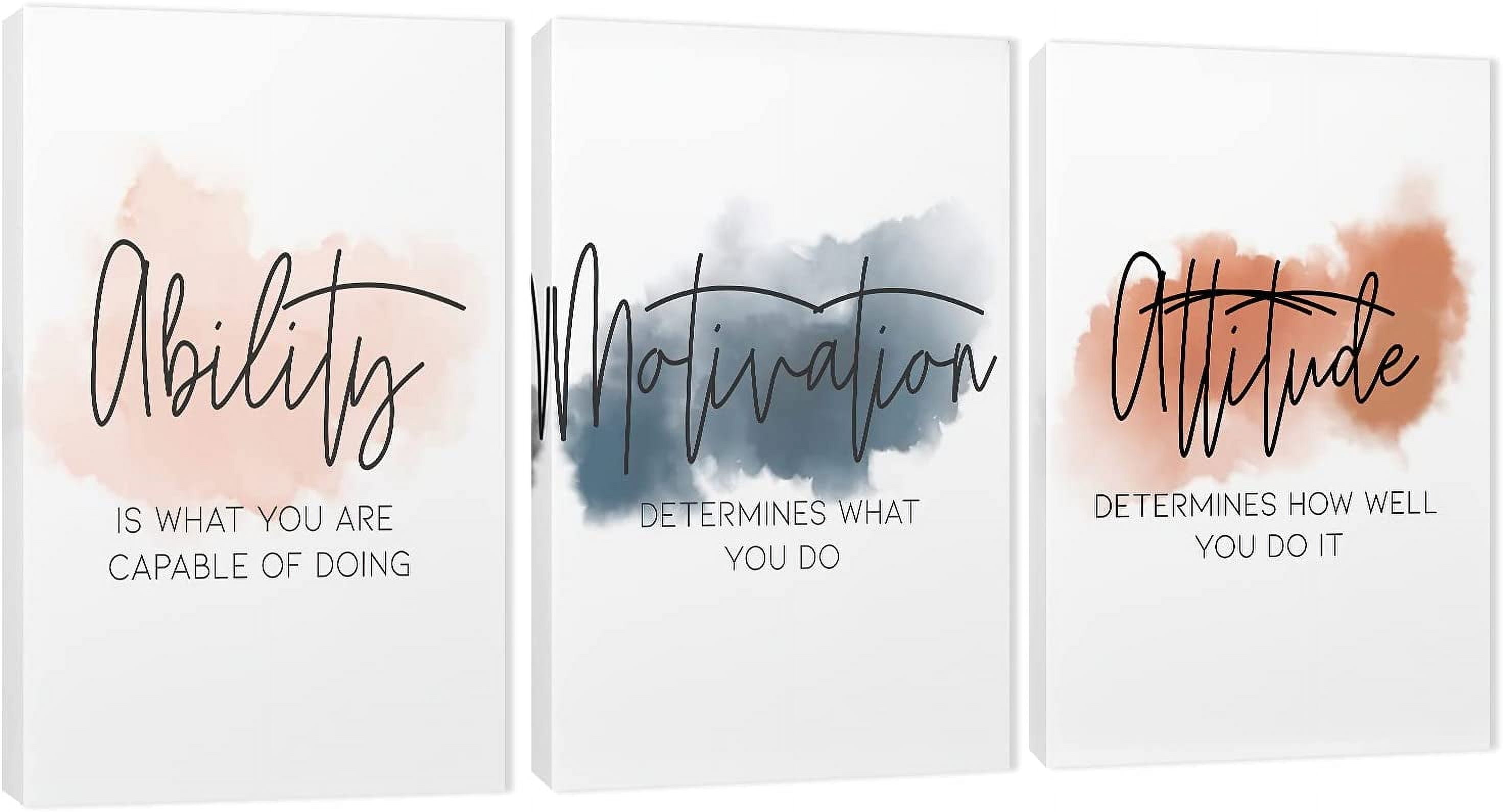 ASPORIC 3 Piece Inspirational Canvas Wall Art, Quotes Motivational ...