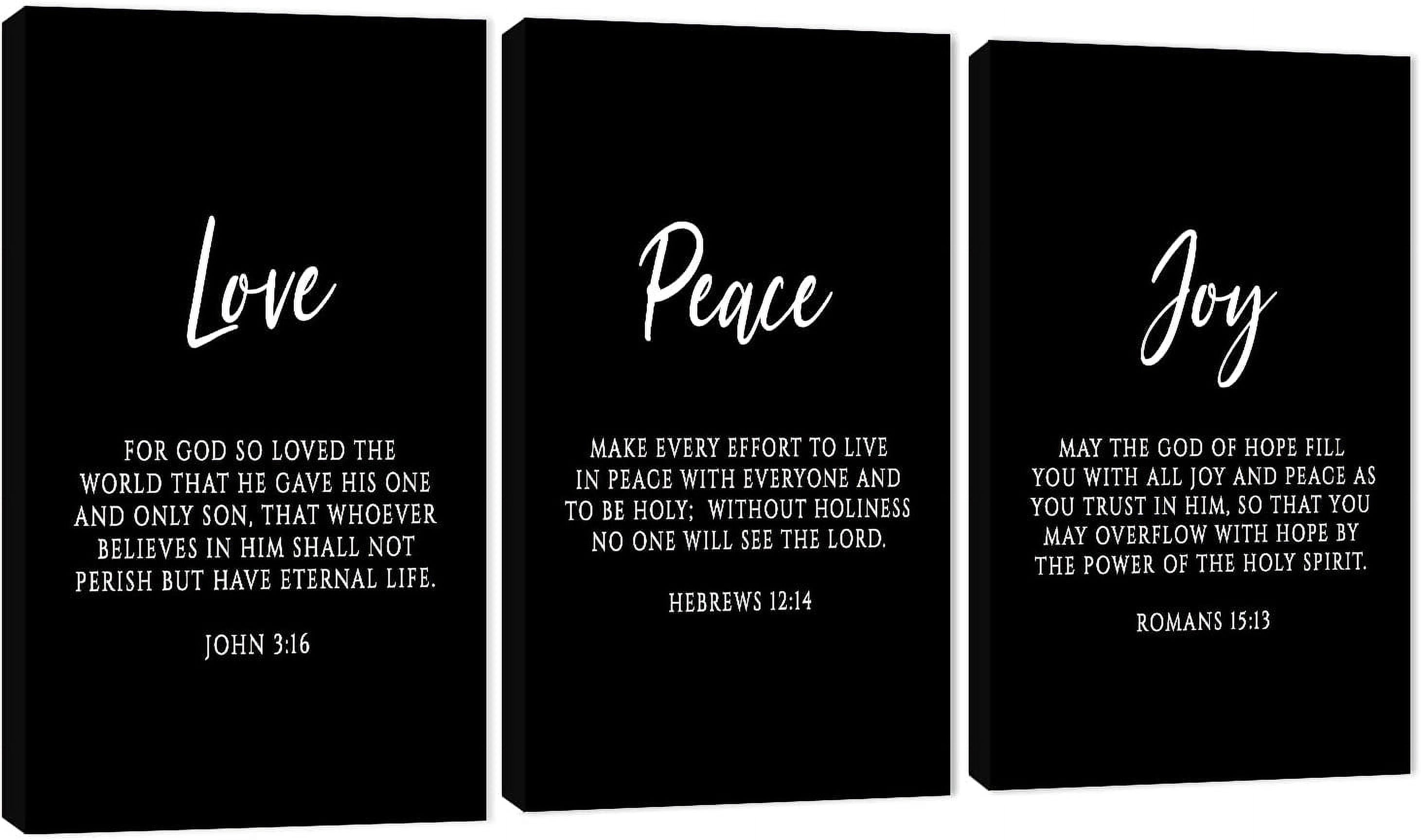 ASPORIC 3 Piece Inspirational Wall Art, Black Sayings Prints Picture ...