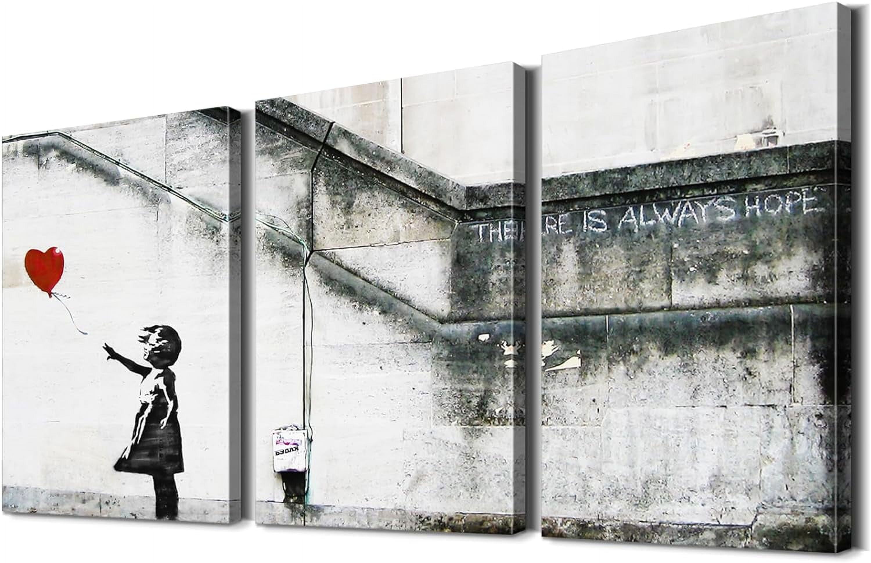 ASPORIC 3 Pieces Banksy Wall Art Graffiti Wall Art Colorful Decor Pop ...