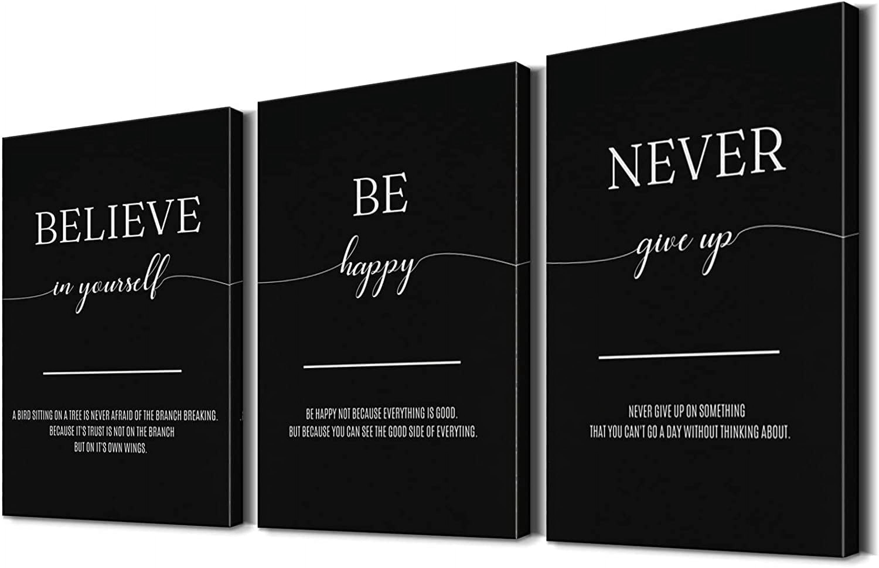 ASPORIC 3 Pieces Inspirational Wall Art Motivational Wall Art ...