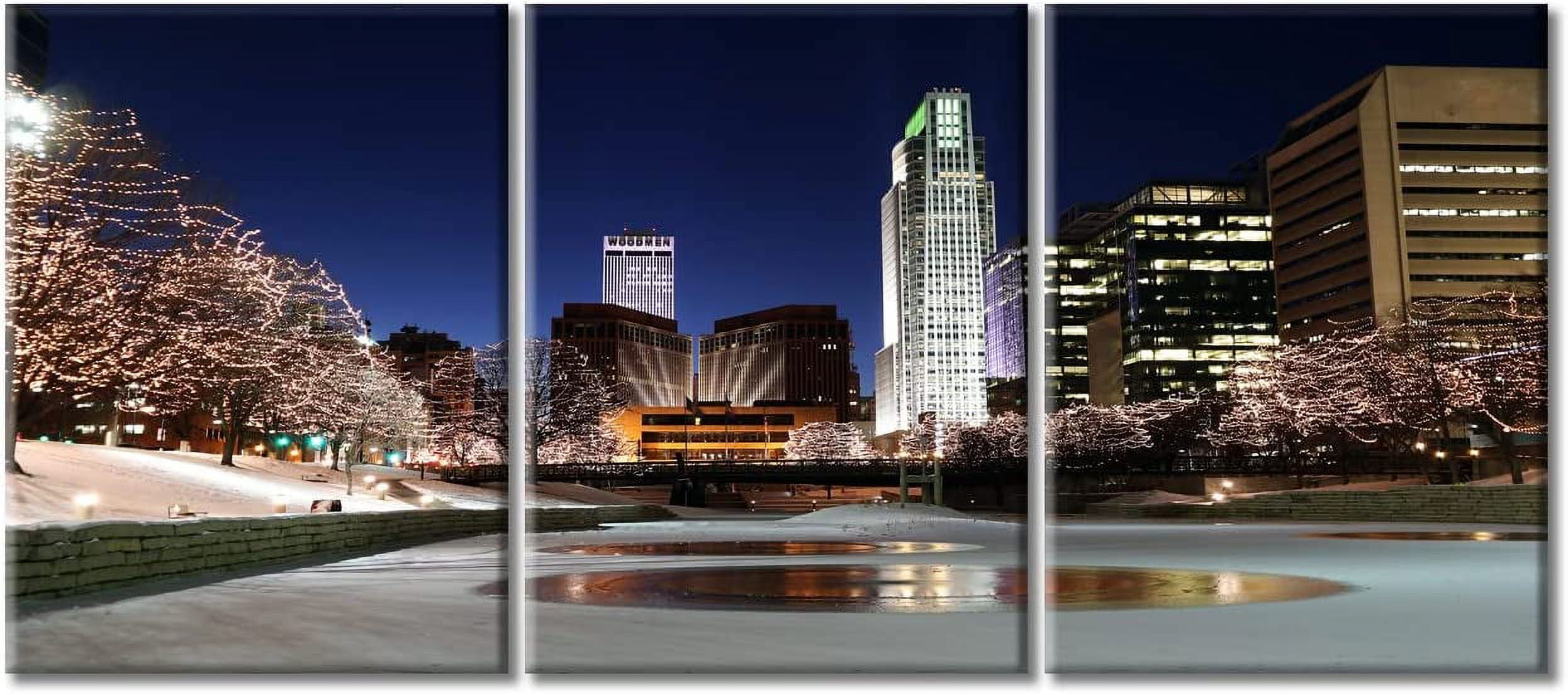 ASPORIC 3Pcs Omaha Canvas Prints City Building Landscape Wall Art ...