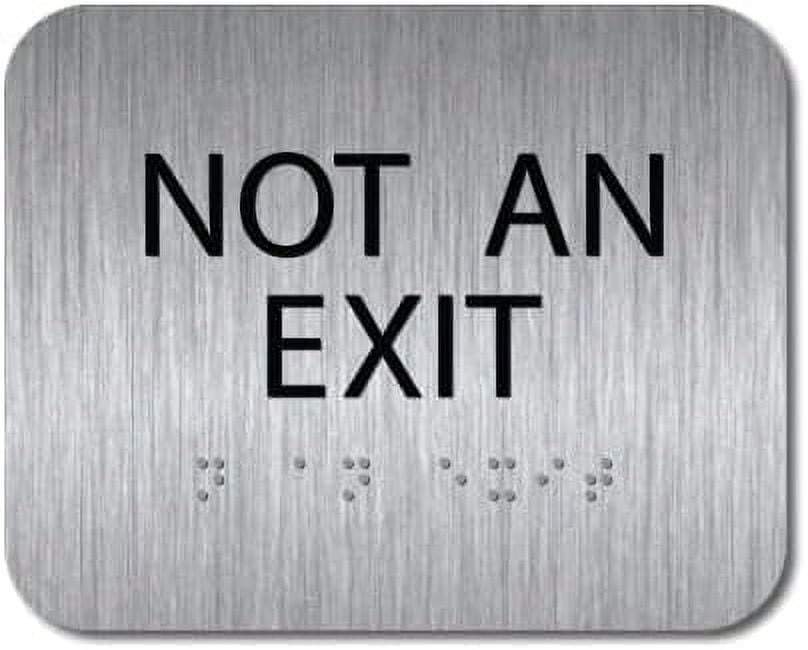 ASPORIC ALPHA DOG ADA SIGNS - Not An Exit Sign with Braille for Your ...