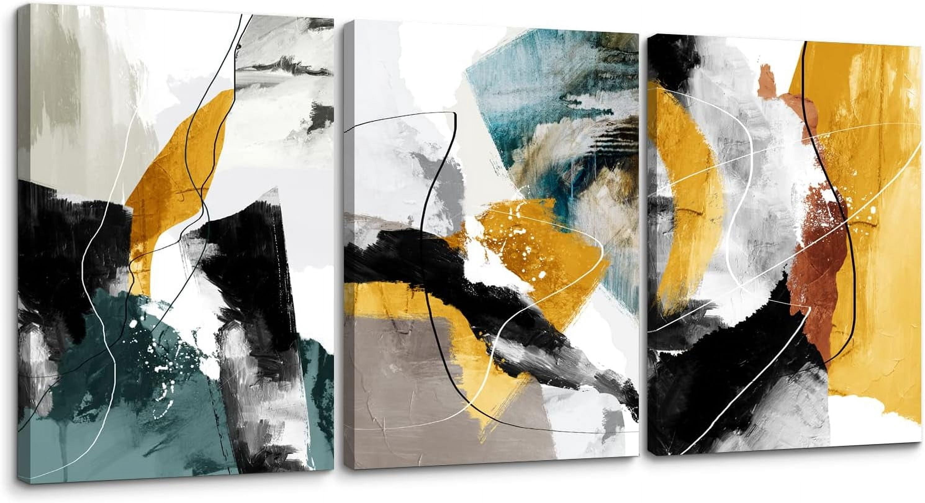 ASPORIC Abstract Canvas Wall Art 3 Piece Set Modern Graffiti Art ...
