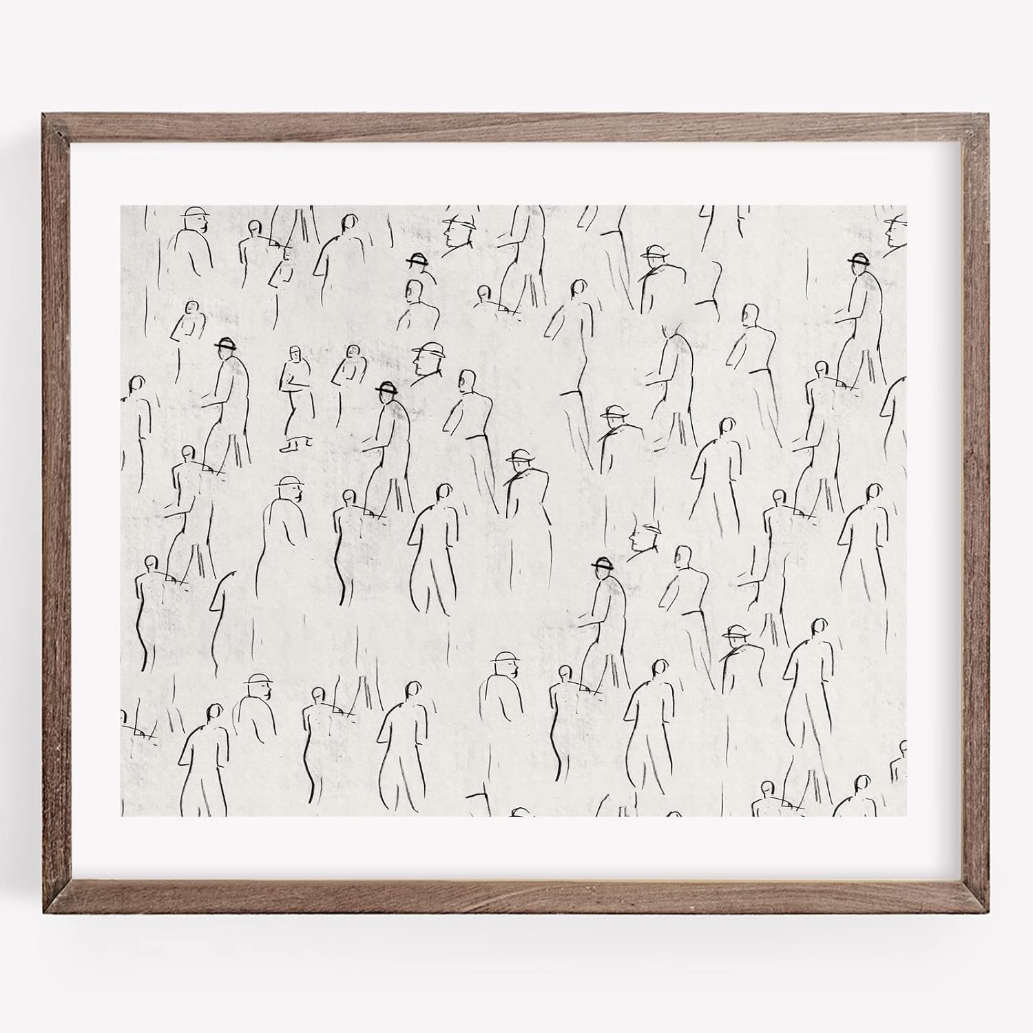 ASPORIC Abstract Figure Wall Art Vintage Sketch Prints Minimalist ...