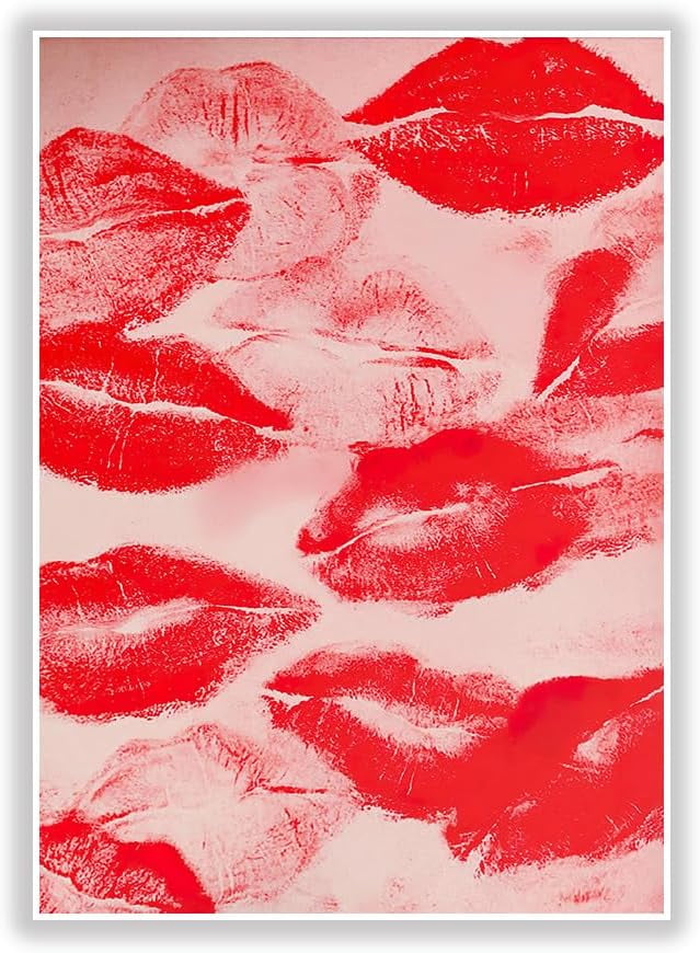 ASPORIC Affirmation Poster, 70s Poster, Red Wall Art, Trendy Wall Art ...