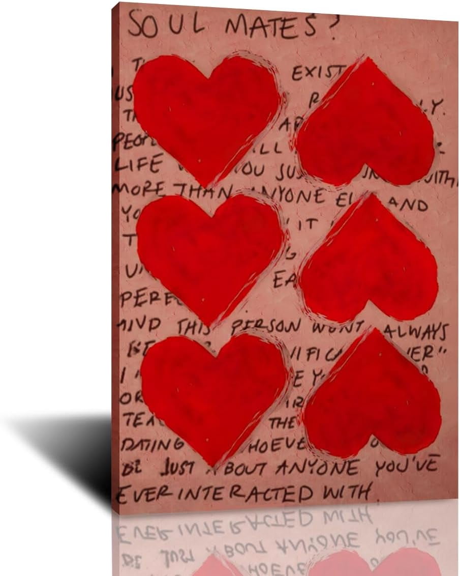 ASPORIC Affirmation Poster, 70s Poster, Red Wall Art, Trendy Wall Art ...