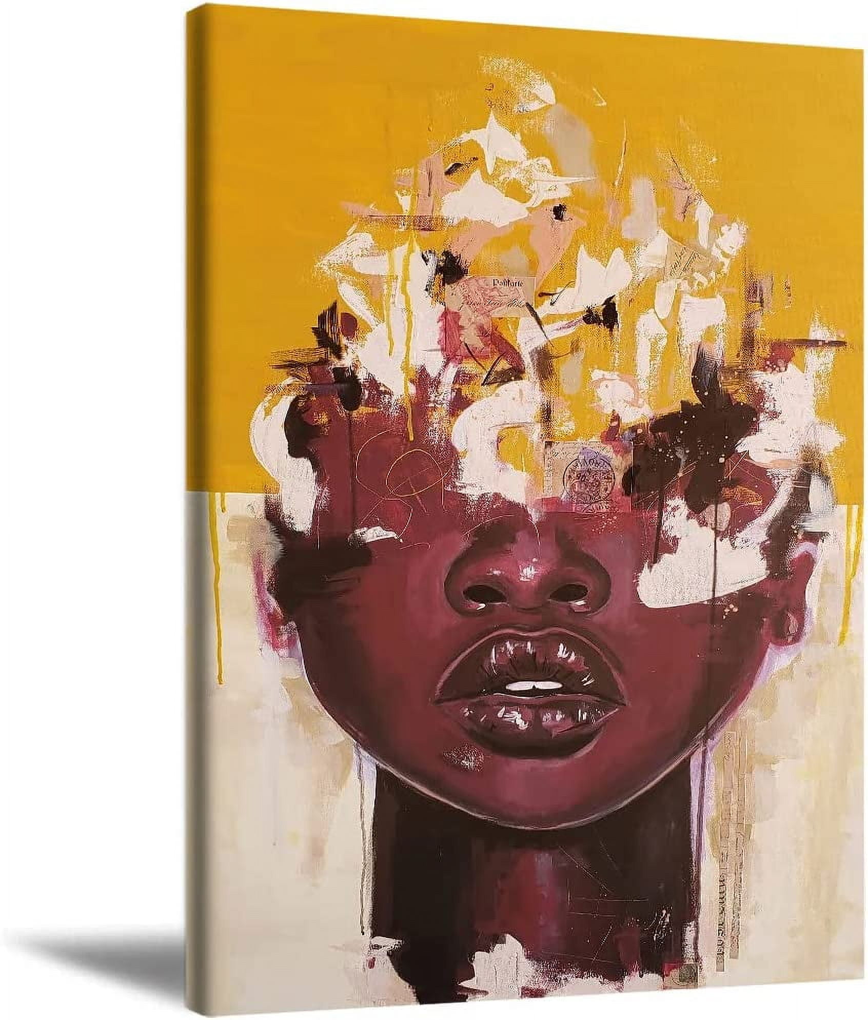 ASPORIC African American Wall Art Black Woman Wall Art Graffiti Painting Poster Abstract Wall ...
