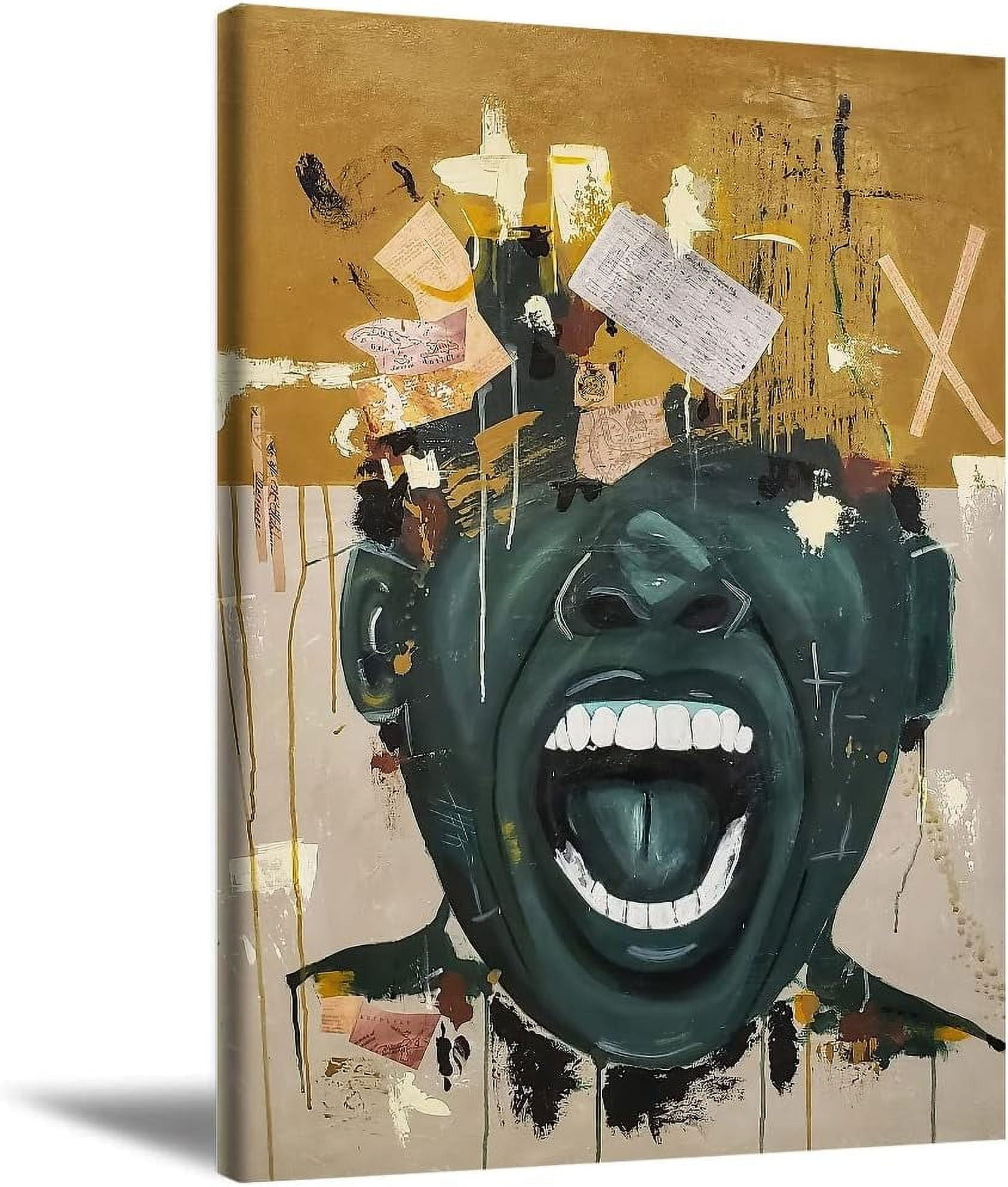 ASPORIC African American Wall Art Black Woman Wall Art Graffiti Painting Poster Abstract Wall ...