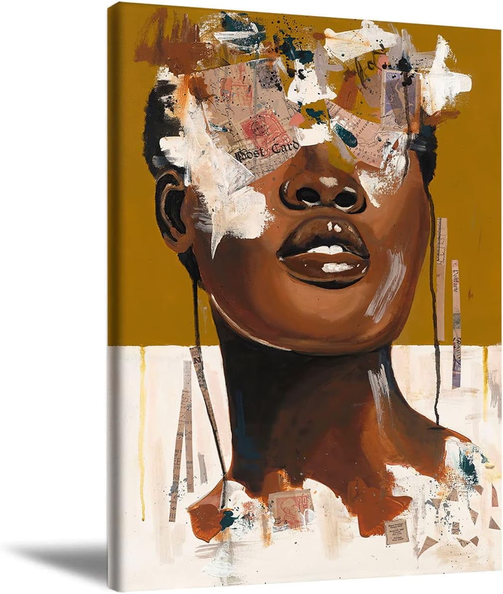 ASPORIC African American Wall Art Black Woman Wall Art Graffiti Painting Poster Abstract Wall ...