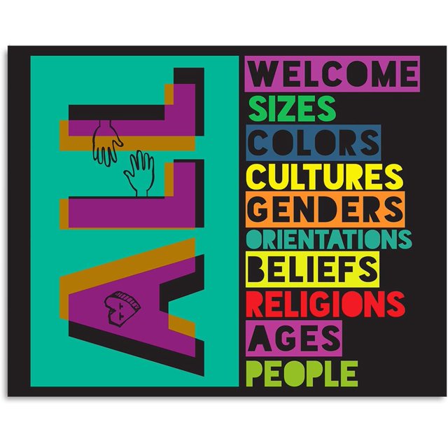 ASPORIC All Welcome Colors and Sizes - Diversity Posters for Classroom ...