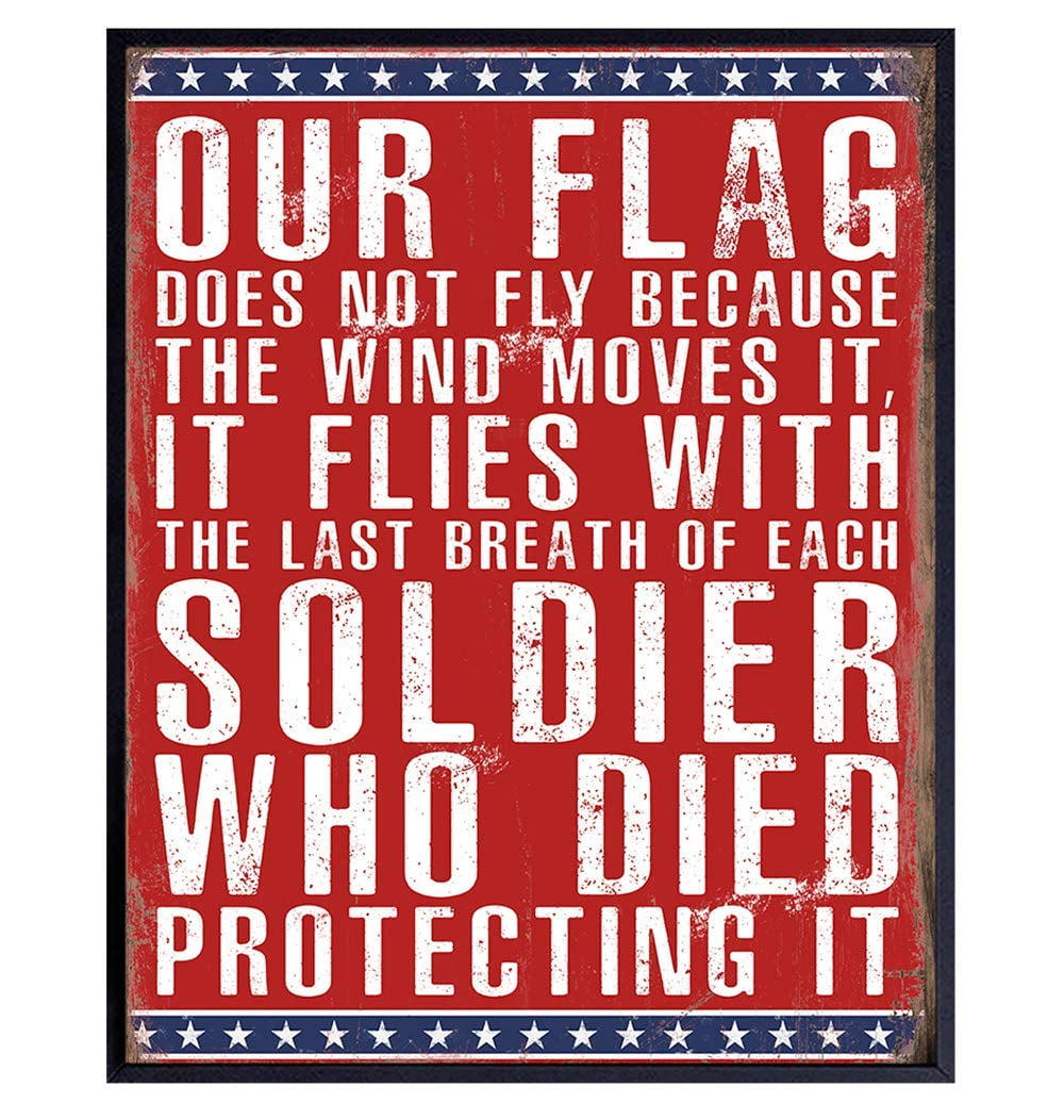 ASPORIC American Flag Patriotic Military Home Decor, Room Decoration ...